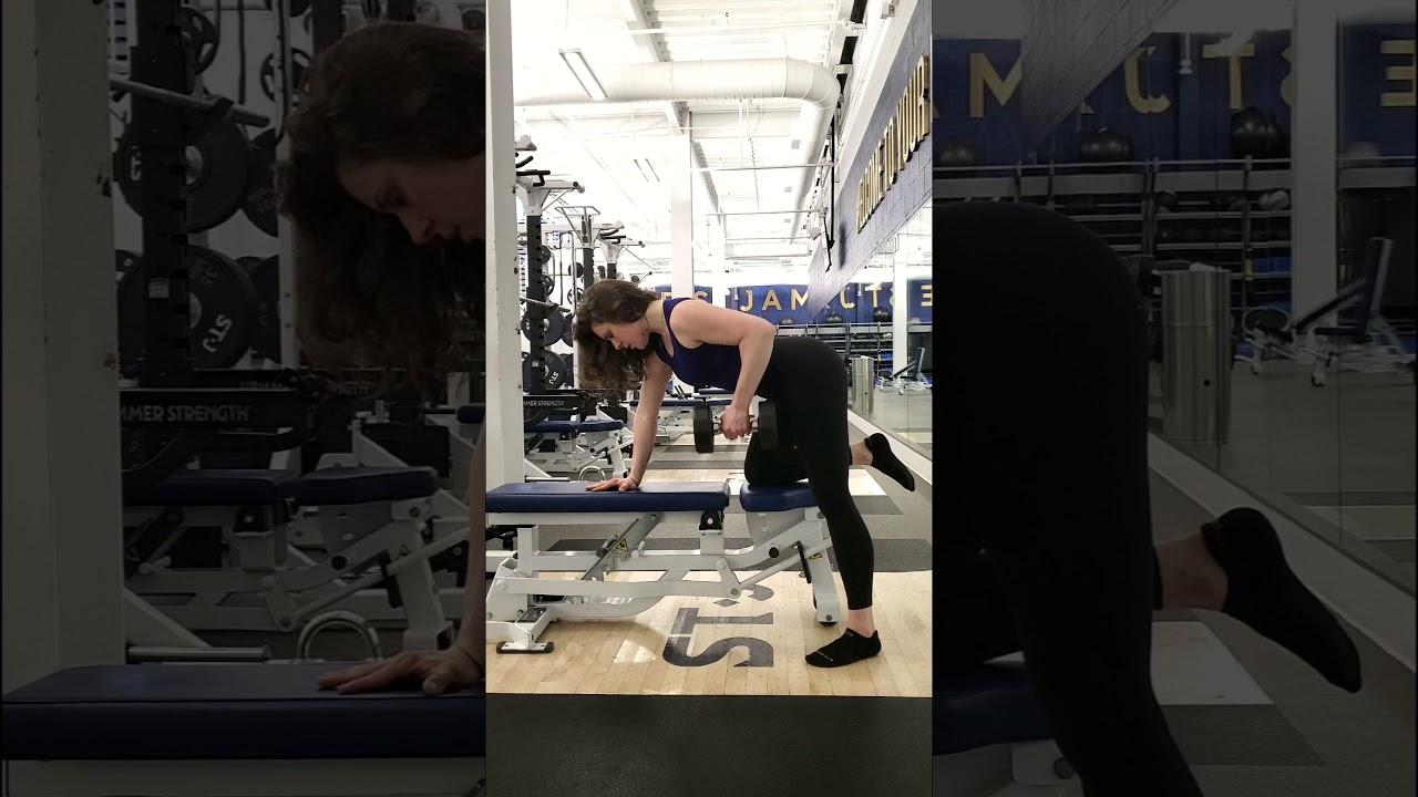 SINGLE ARM BENT OVER ROW BENCH SUPPORTED - YouTube