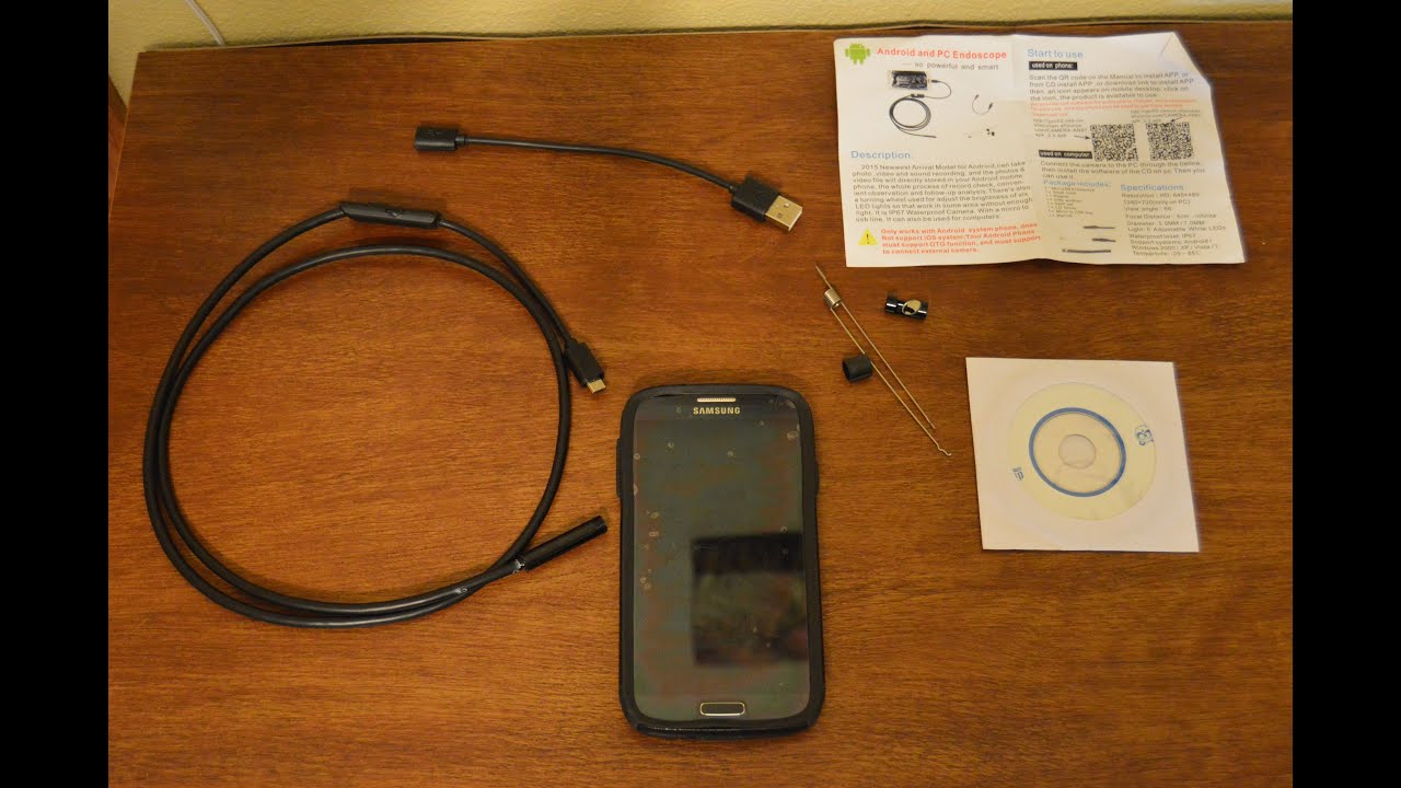 6 LED Endoscope Android Phone / Computer Review EXCELLANT!!! - YouTube