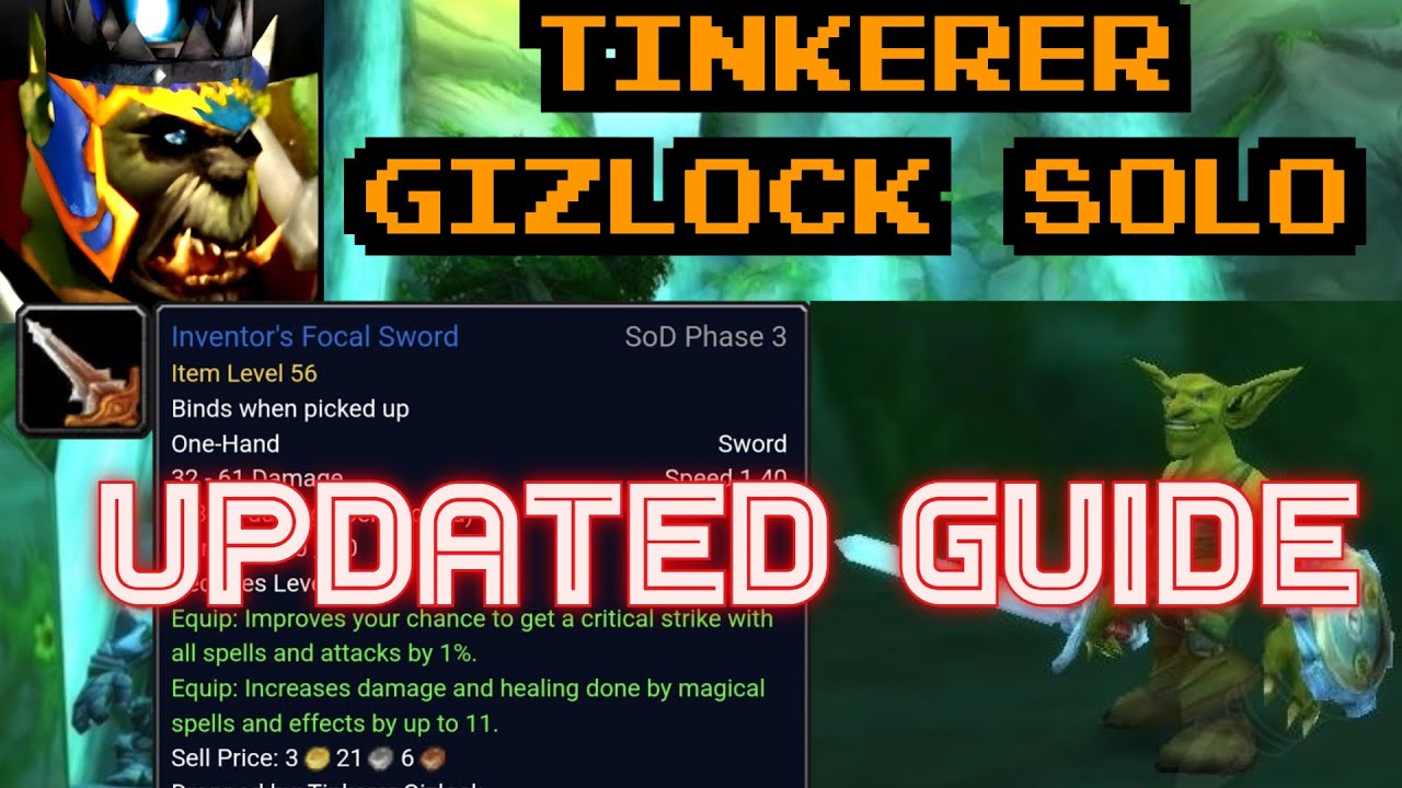 UPDATED EASIER Tinkerer Gizlock Hunter Solo Guide WoW Classic SoD - YouTube
