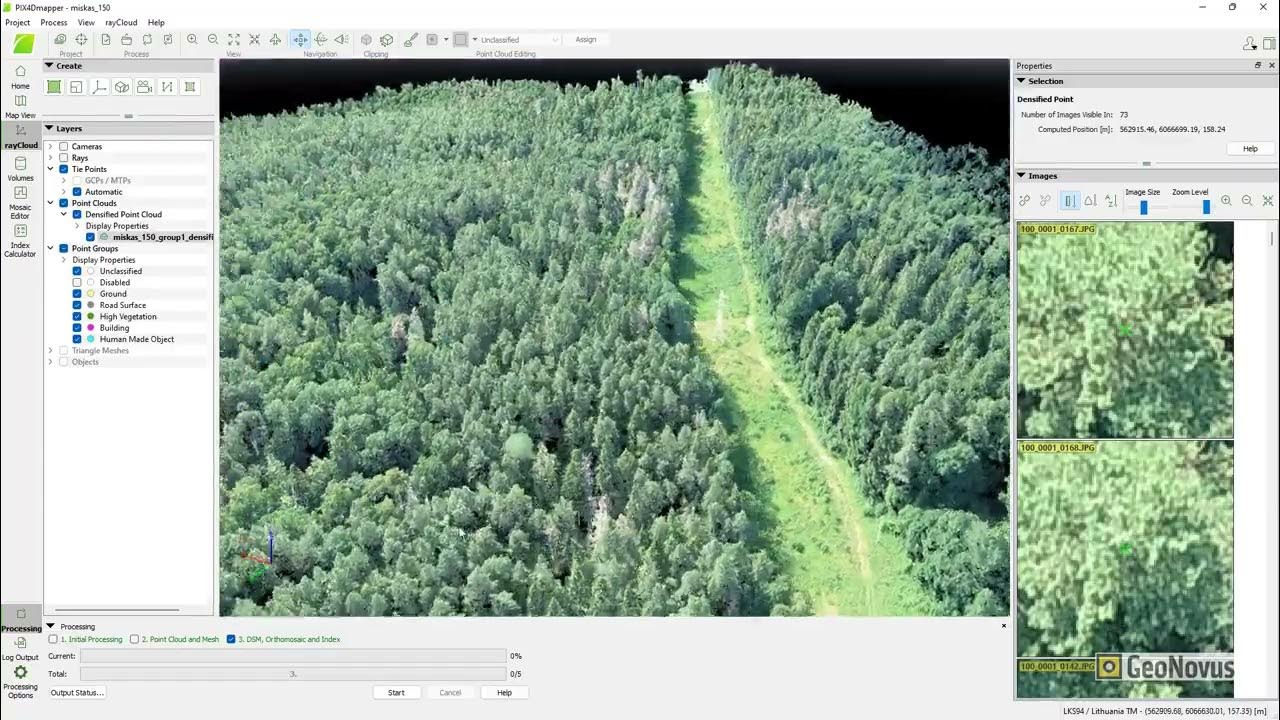 PIX4Dmapper @ forest. Point cloud and orthophoto. - YouTube