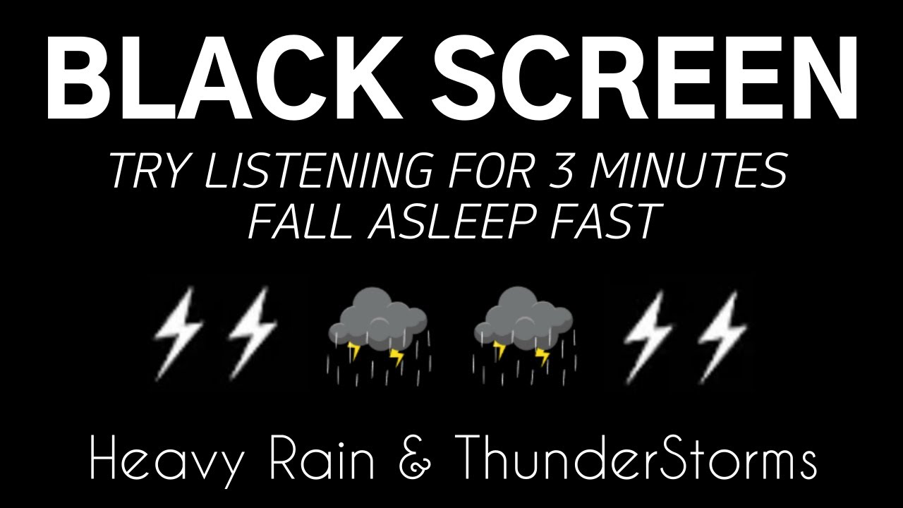 Try Listening For 3 Minutes Fall Asleep Fast Heavy Rain