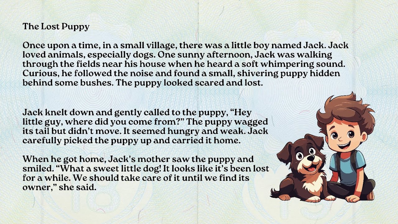 The Lost Puppy | Learn English Through Storytelling | Improve Your ...