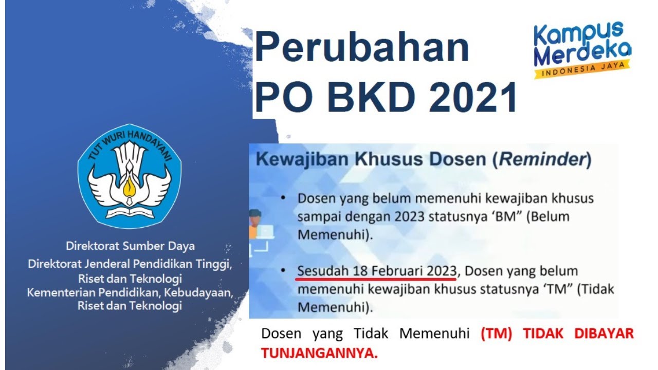 Oktober 2022 : PERUBAHAN DAN UPDATE TERBARU PO BKD 2021 - YouTube