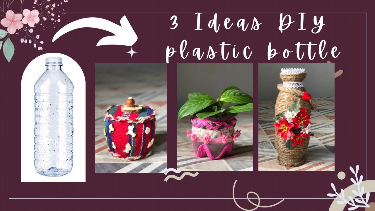Plastic Bottle craft ideas/Bottle decoration with jute rope/Best out of ...