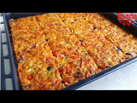 HAMUR YOĞURMADAN ÇOK PRATİK PİZZA TADINDA ÇÖREK