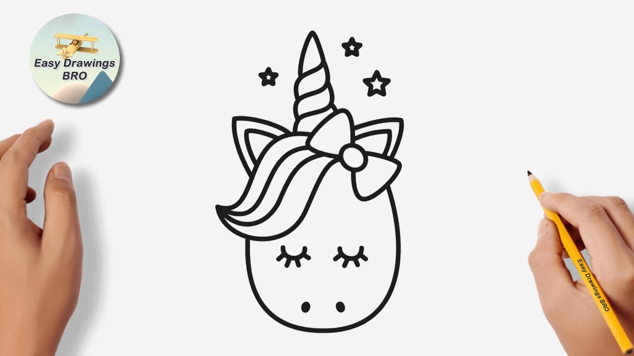 Drawing unicorn tutorial | How to draw a unicorn | Easy Drawings BRO ...