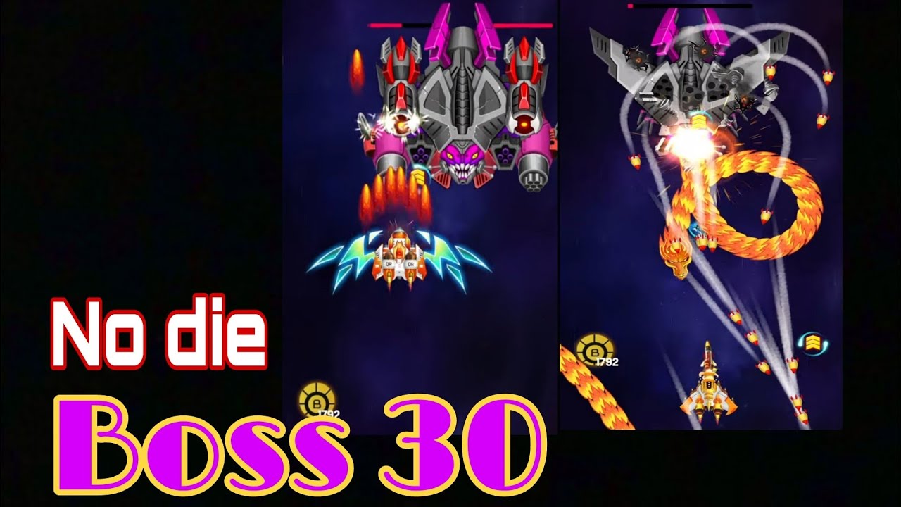 Space shooter boss 30 ( No die , no mini ship, no boom) - Bắn ruồi boss ...