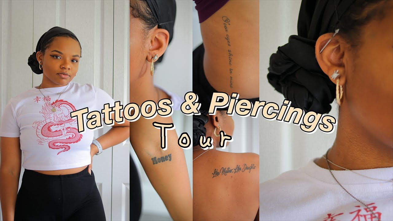 Tattoos and Piercings Tour 2020 + Healing process w/ Aftercare Tips ...