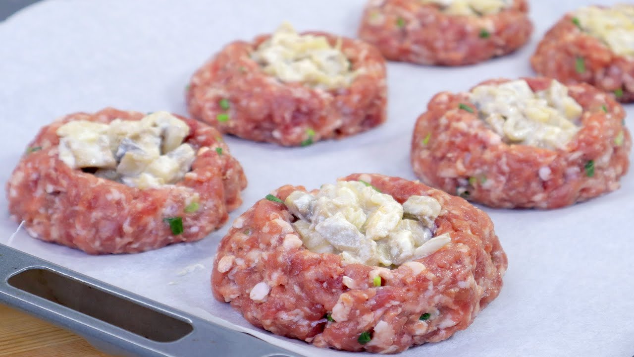 Recipe for delicious minced meat with mushrooms, Very simple and quick ...
