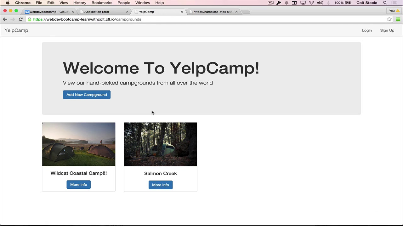 266 Deploying Yelpcamp Mongolab Youtube