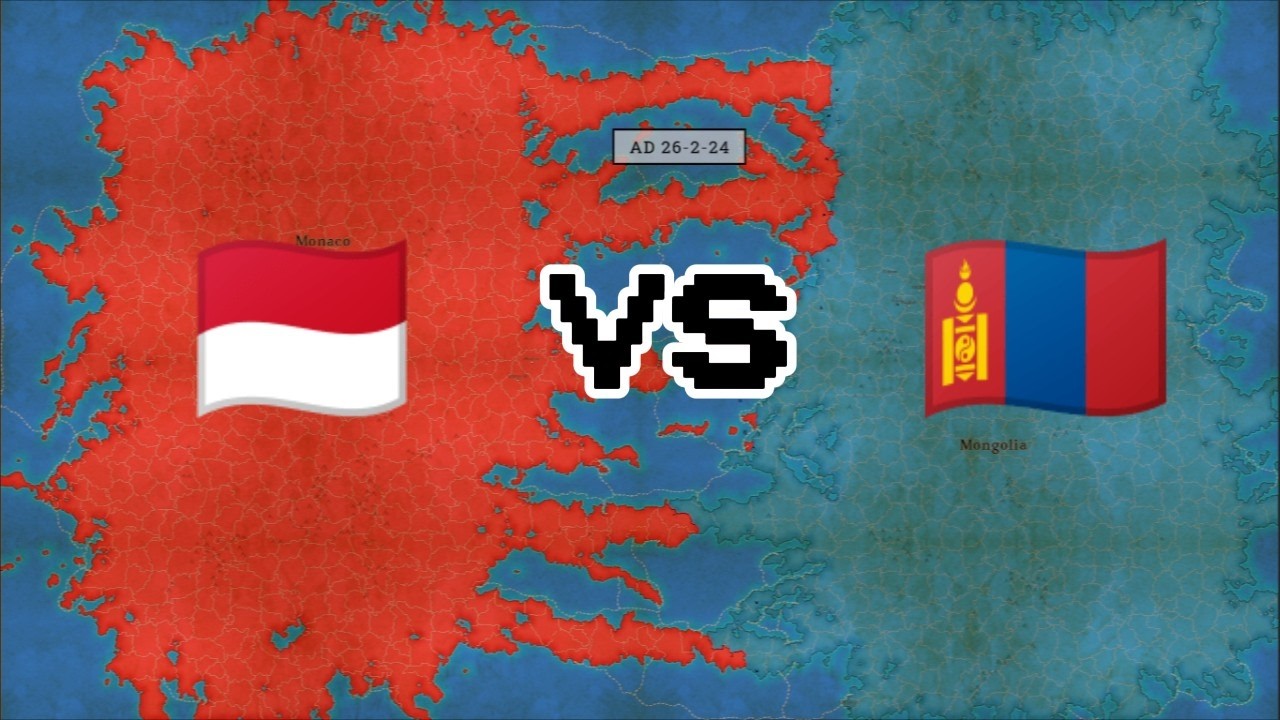 Monaco vs Mongolia | E42 | Fantasy Map Simulator Timelapse | AI Battle ...