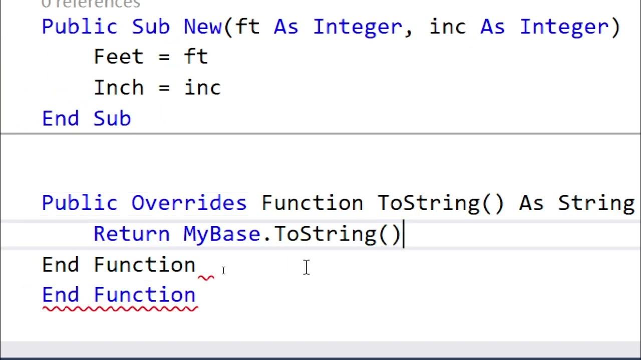 III Sem BCA Part B 3 : Vb.NET program declare class ‘Distance’ and ...
