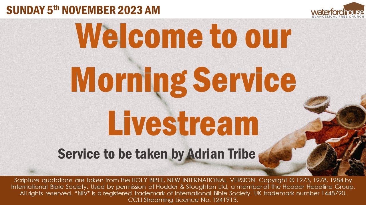 Morning Service, Sunday 5th November 2023 - YouTube