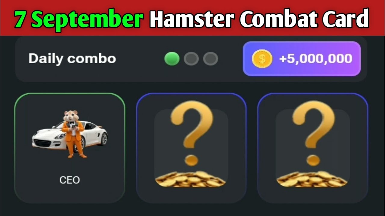 6 September Hamster Combat Daily combo Today -Today Combo Card - Today ...