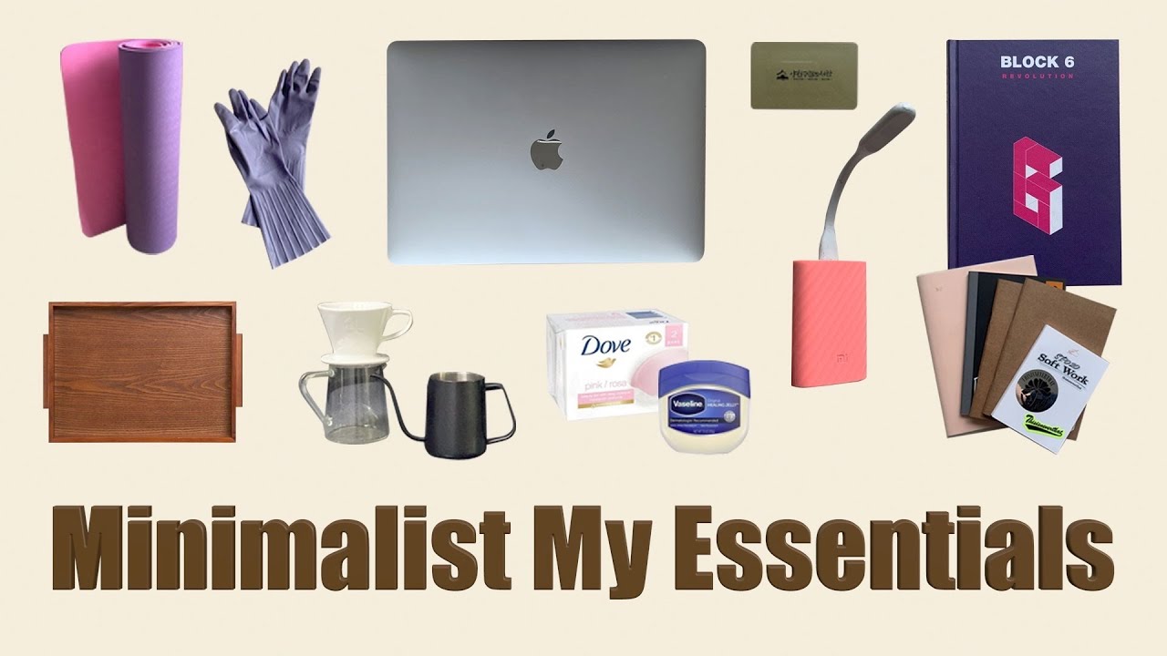 미니멀리스트의 My Essentials | 진짜 집에서 매일 쓰는 것들 | 유행템 잇템 없음 주의 - YouTube