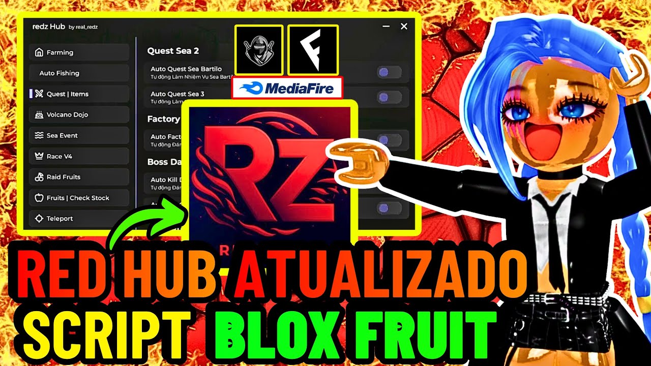 🚀 REDZ HUB: NOVO UPGRADE SCRIPT BLOX FRUIT ATUALIZADO 2026! (SEM KEY ...