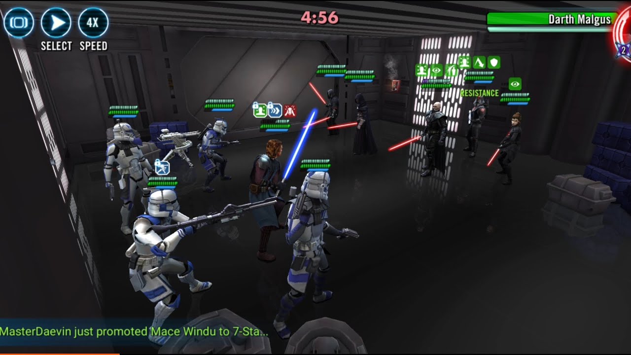 GAC [5v5] : GAS General Skywalker vs Darth Malgus [SWGoH] [Counter] p2 ...