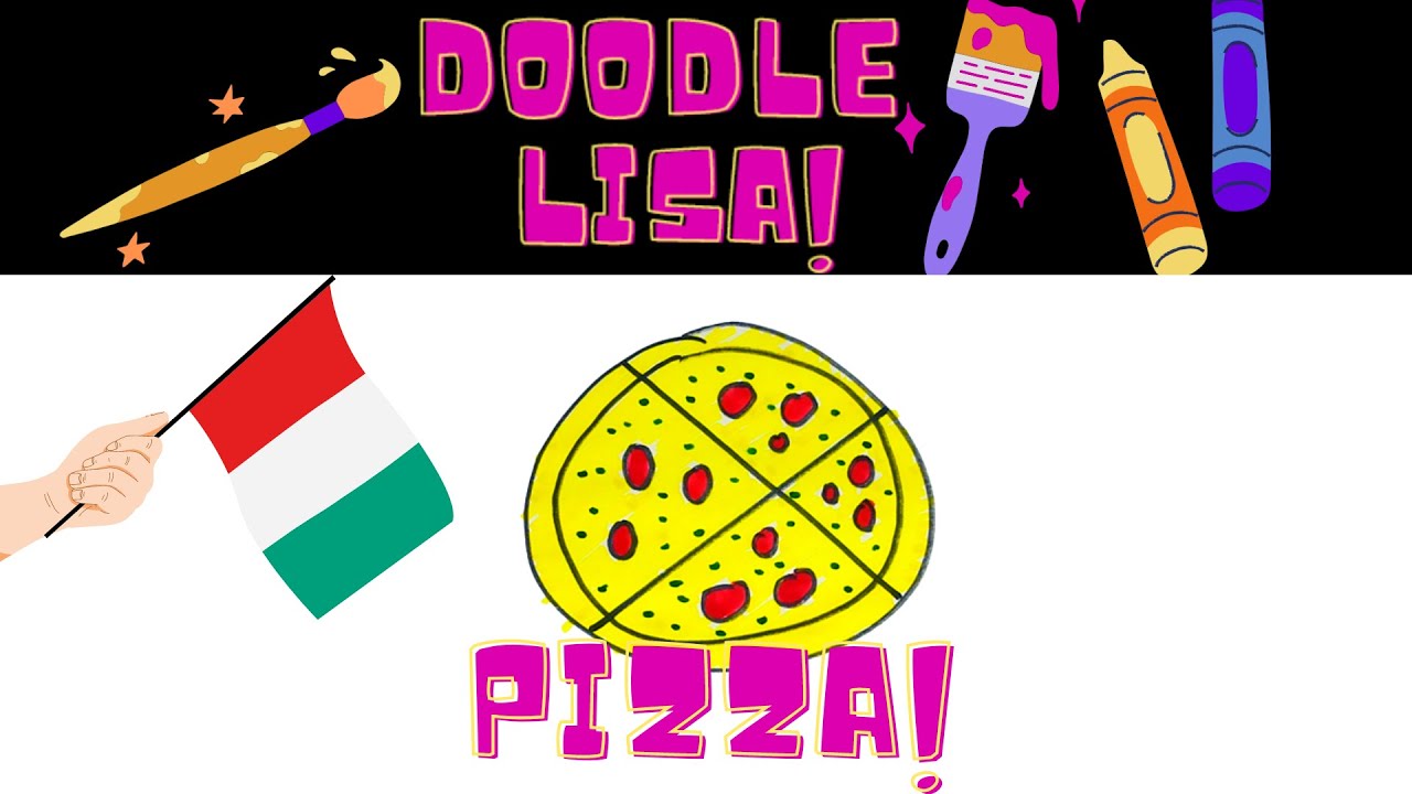 DRAW AND COLORING ITALIAN PIZZA EASY STEP BY STEP FOR TODLER! #drawing ...