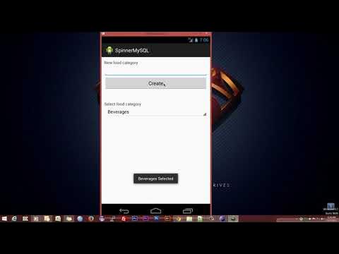 Android Populating Spinner data from MySQL Database - YouTube