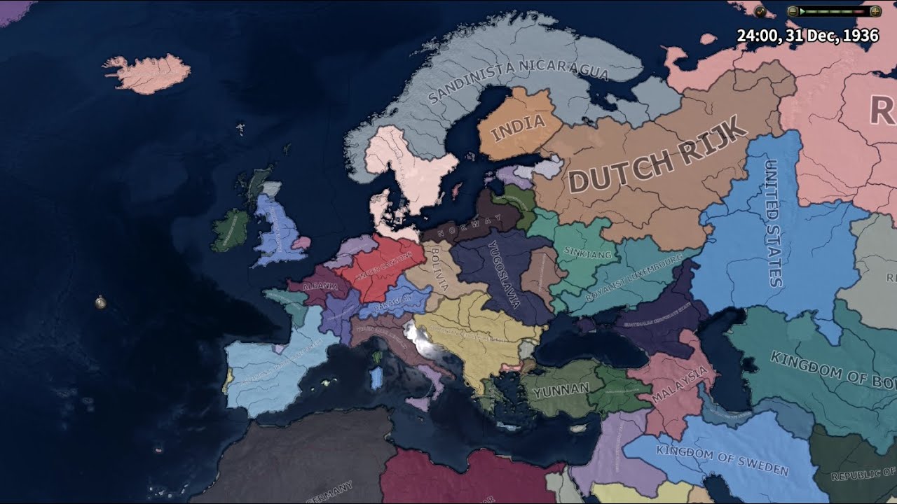 RANDOM Country Placement - HOI4 TIMELAPSE - YouTube