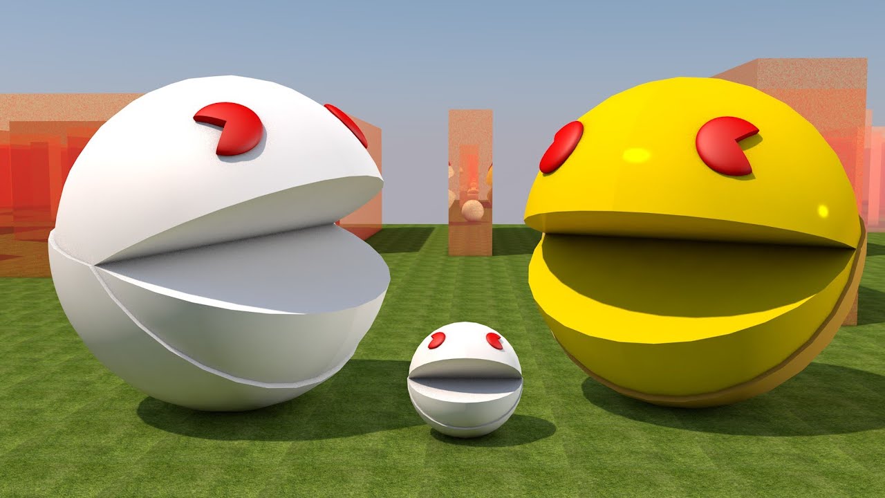 Pacman and his kids vs Pacman Deaf Monster | Gamer Zone 3d - YouTube