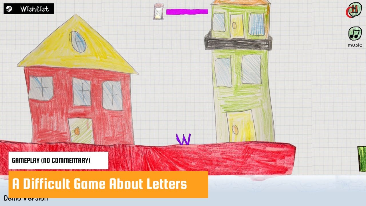 A Difficult Game About Letters - First 12 Minutes of Gameplay - YouTube