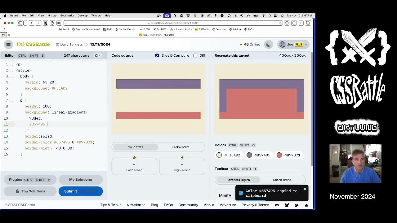 CSSBattle for NOVEMBER 13 (2024) - YouTube