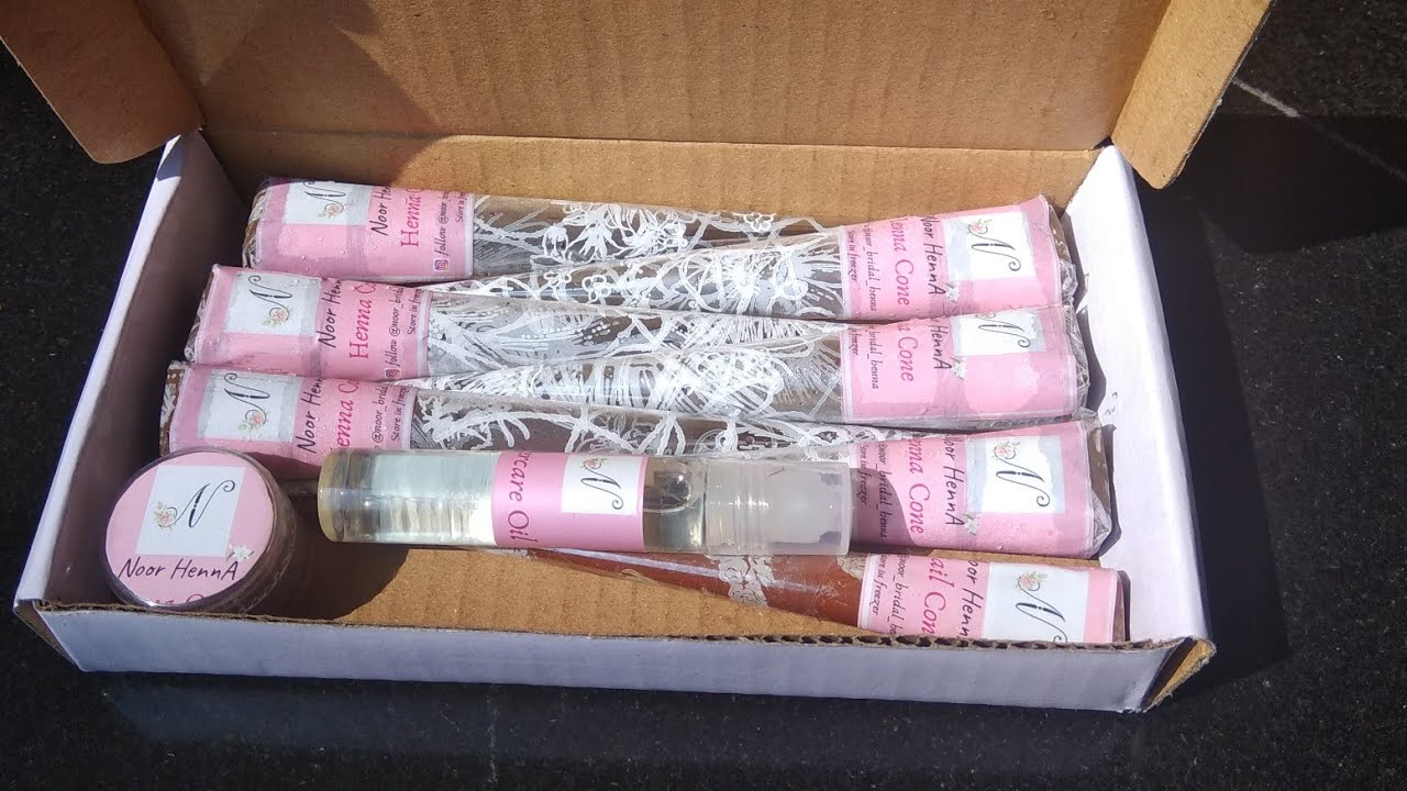 Packing boxes for Henna | Noor Bridal HennA | buy packing boxes - YouTube