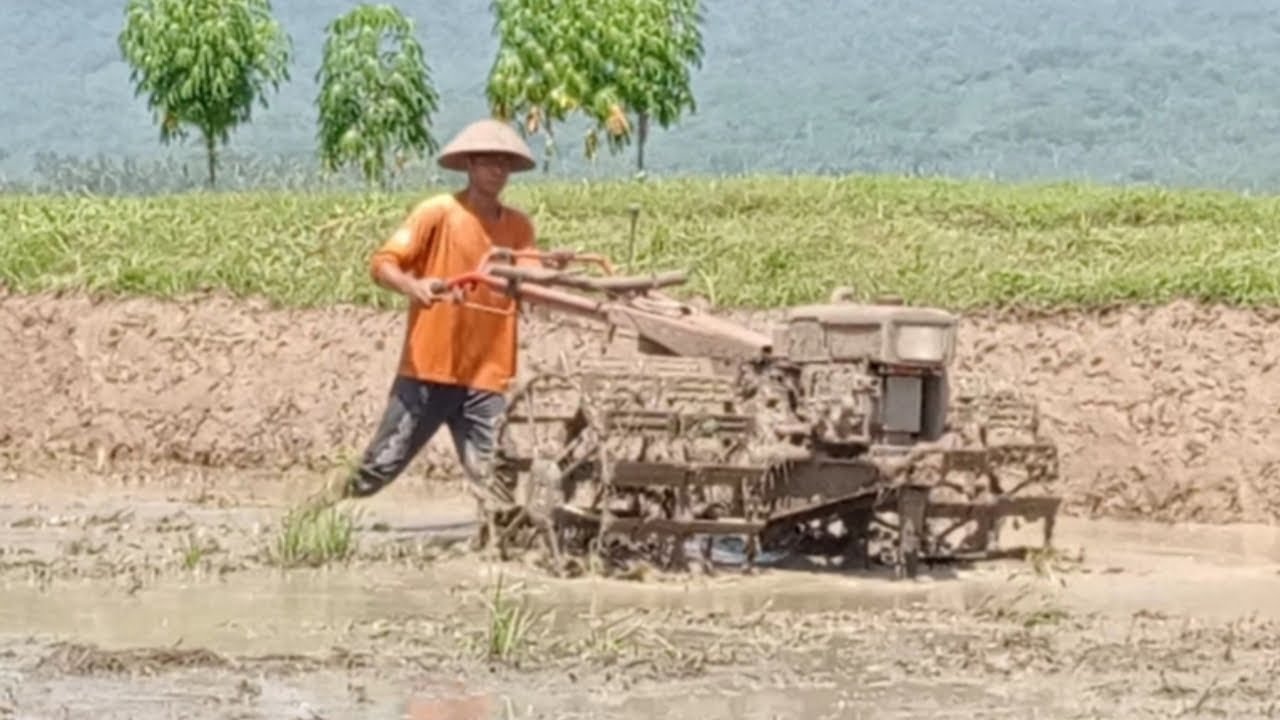 traktor sawah quick G1000 | joki traktor sawah roda double - YouTube