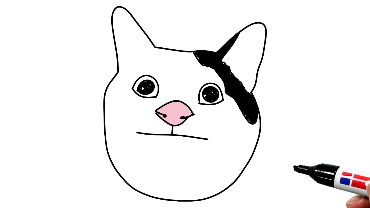 How to Draw the Polite Cat Meme - YouTube
