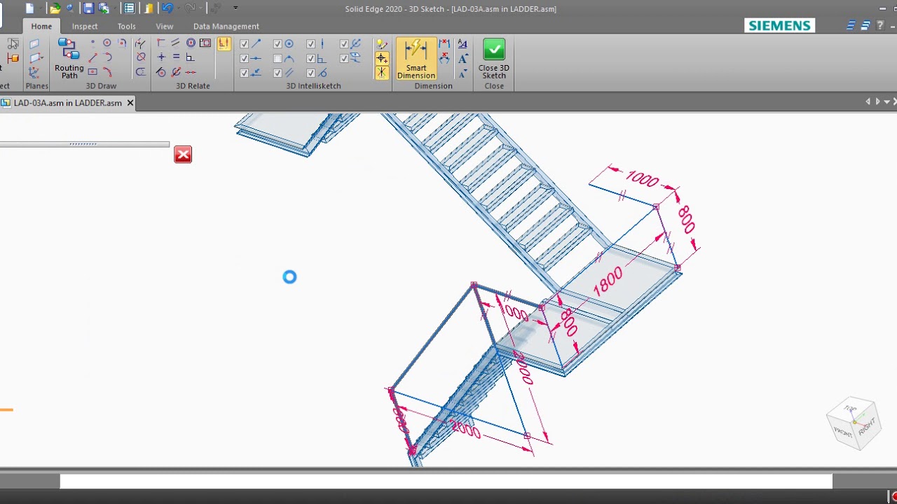 Solid edge frame tutorial #2 ( Ladder Part 3 ) - YouTube
