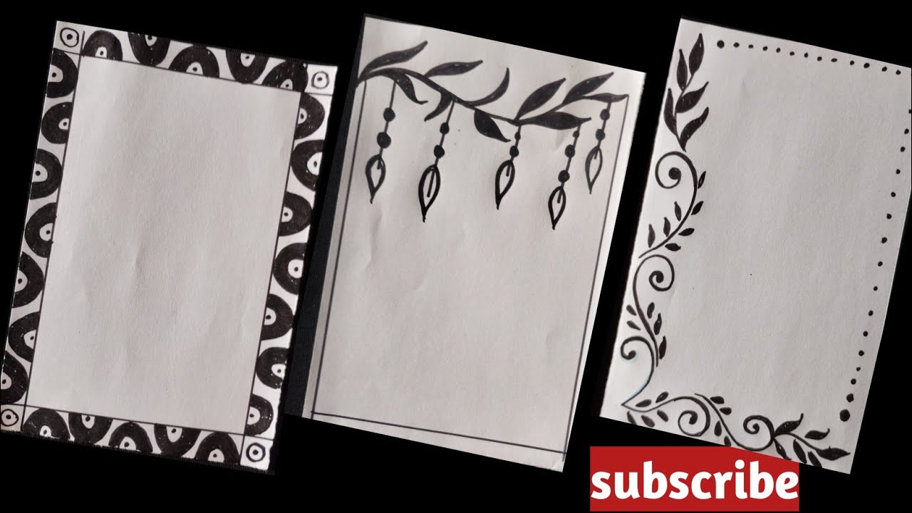 Simple black⚫ border design/ Project design for students/Assignment ...
