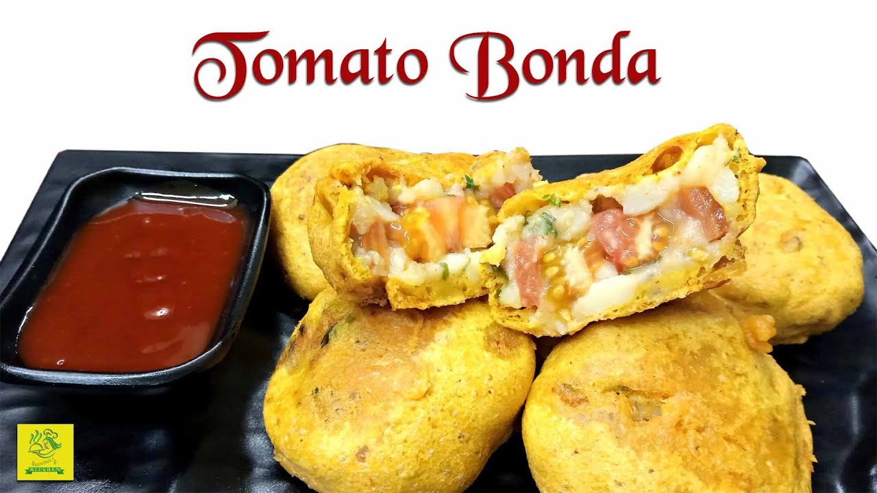 Tomato Bonda Recipe I Tomato Stuffed Aloo Bonda I Tomato Pakoda Recipe ...