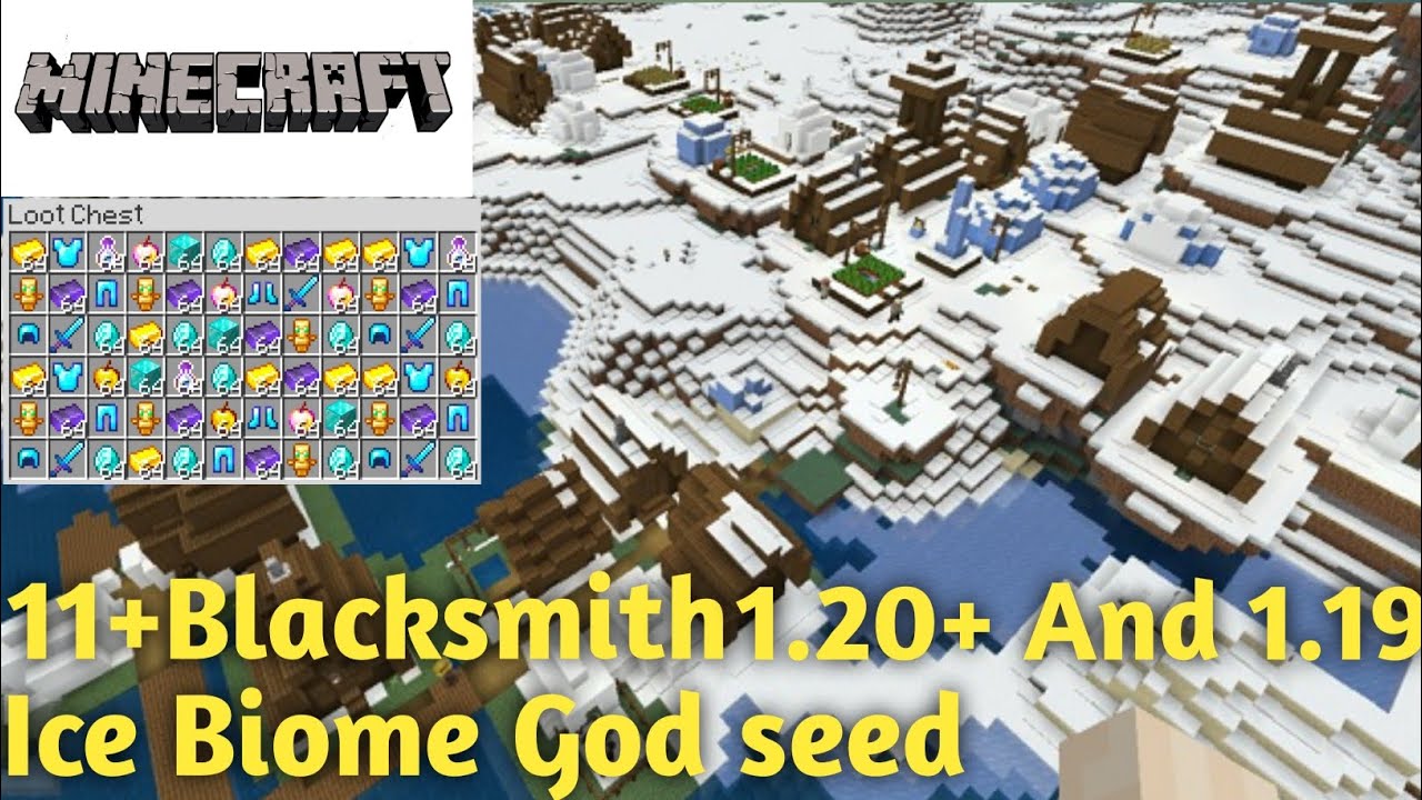 🔥 Minecraft God seed || Ice biome Village || Ice village God seed || Op ...