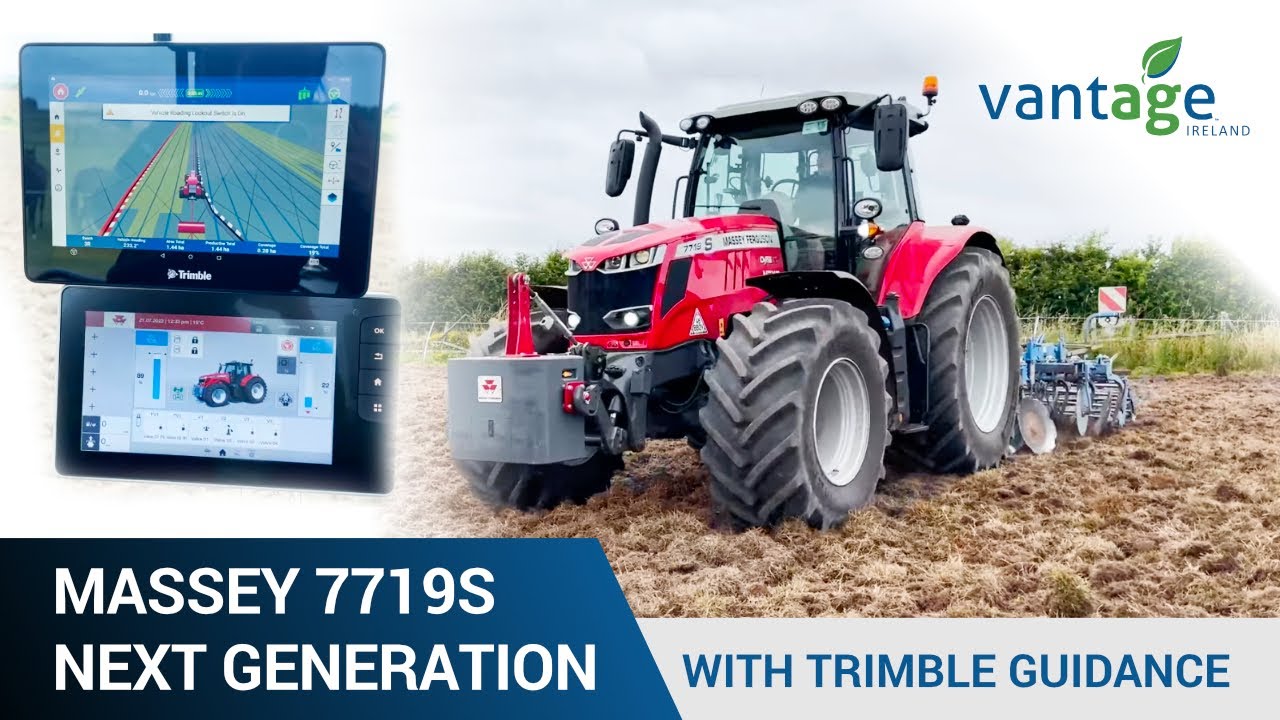 Massey 7719S Next Generation with Trimble Guidance - YouTube