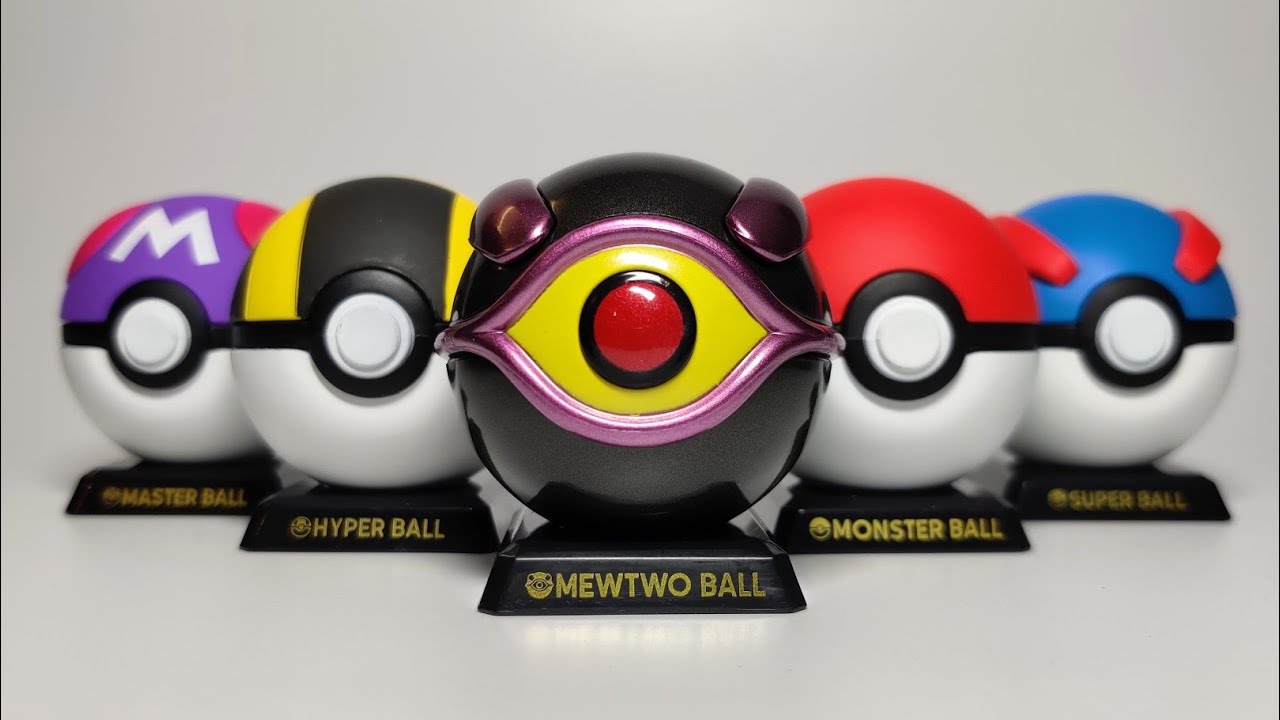 Pokémon Mewtwo Ball Collection (Unboxing, Pocket Monsters Poké Ball ...