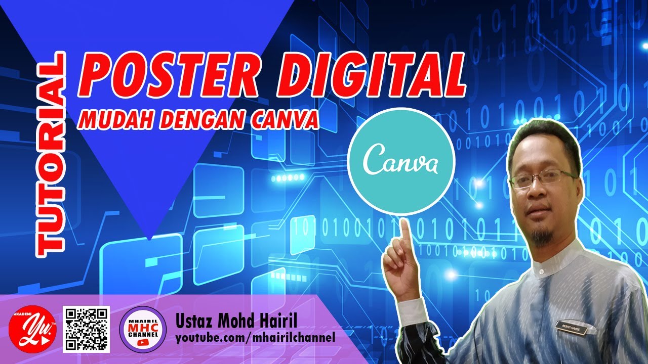 MENGHASILKAN POSTER DIGITAL YANG SIMPLE DENGAN CANVA DI HP - YouTube