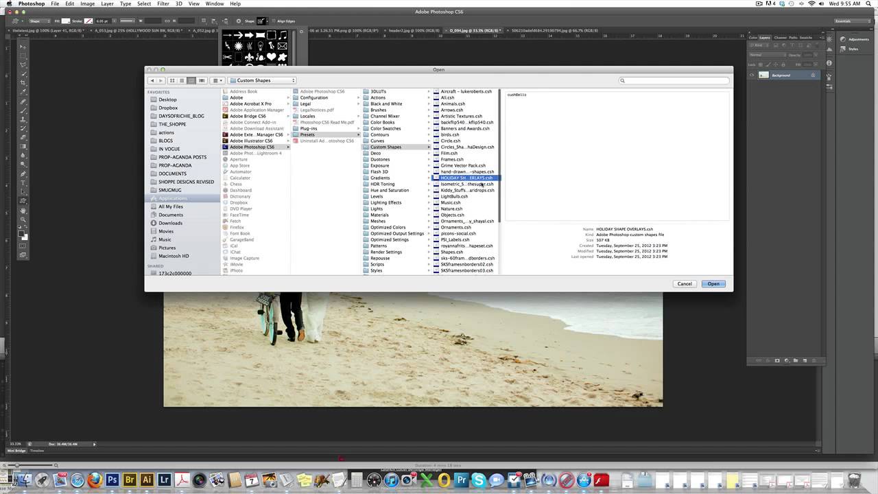How To Use and Install Custom Shapes in Photoshop - YouTube