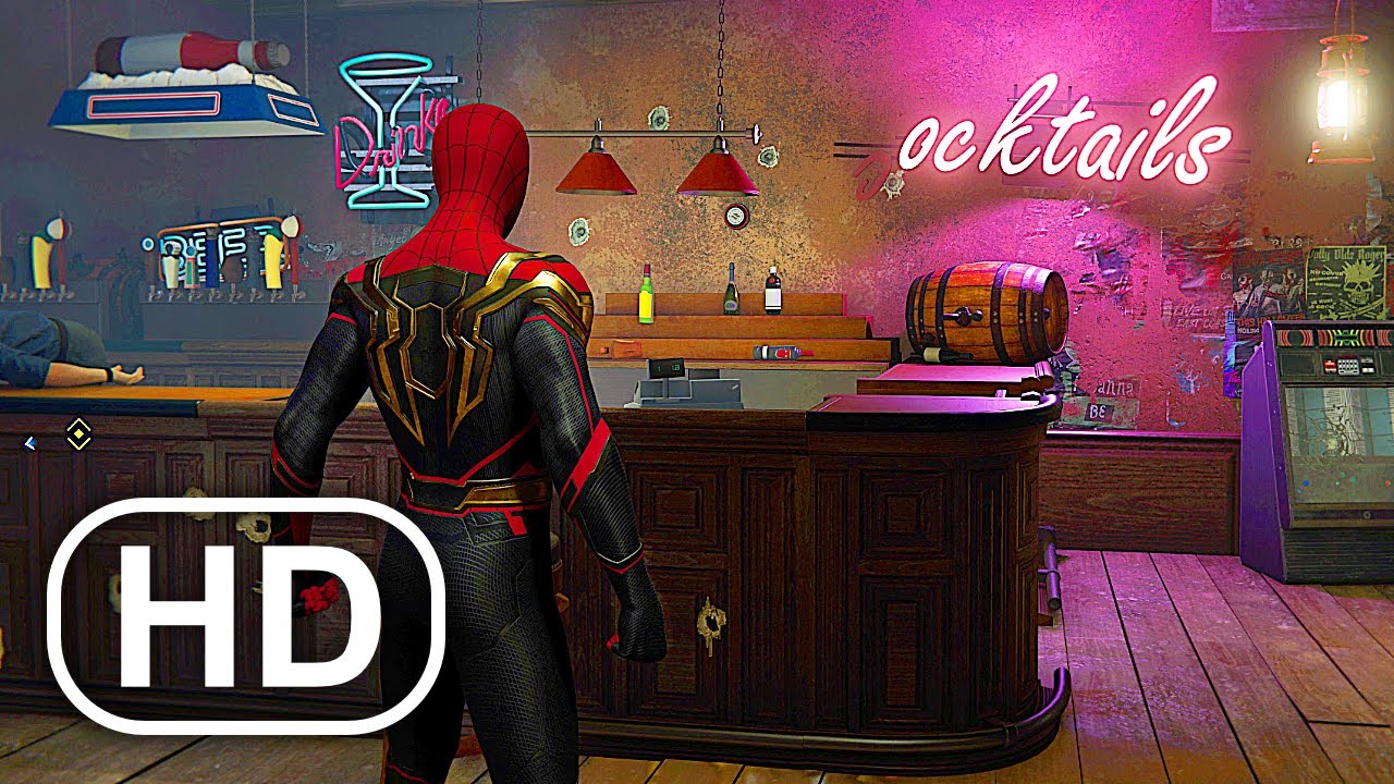 Spider-Man Bar Fight Scene 4K ULTRA HD - YouTube