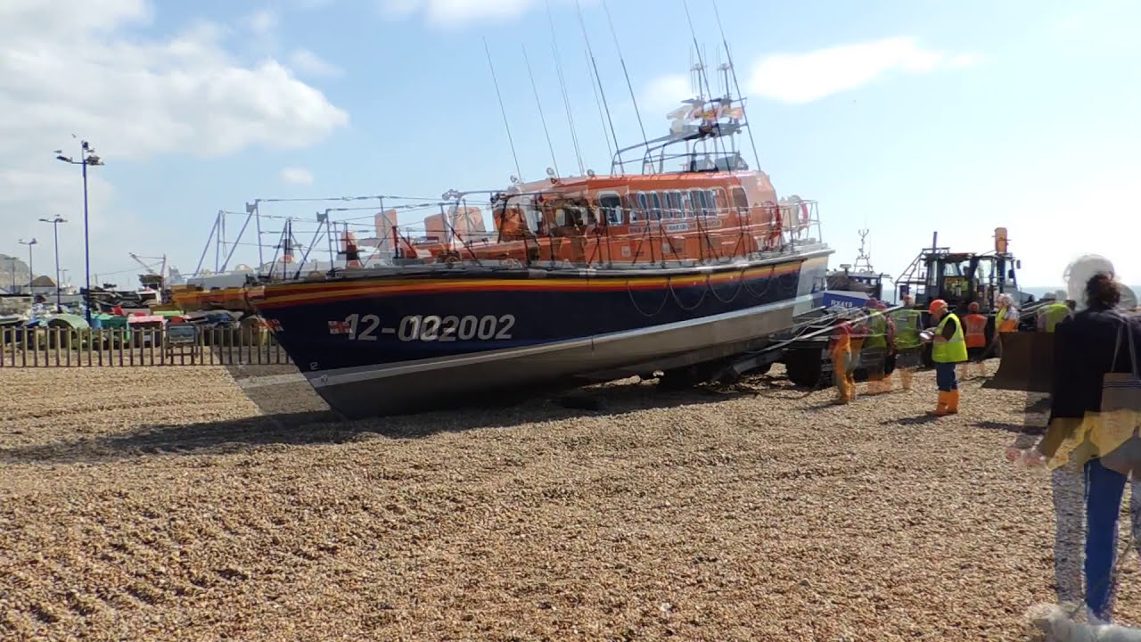 RNLI Hastings Lifeboat Training Exercise. 1066 Country. Mersey Class ...