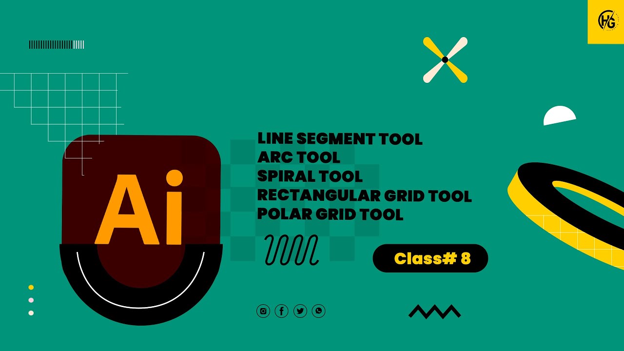 Line Segment Tool, Arc Tool, Spiral Tool, Rectangular Grid Tool and ...
