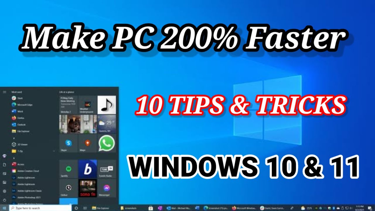 Make PC 200% Faster/How to make PC Faster 200% 10 TIPS & TRICKS - YouTube