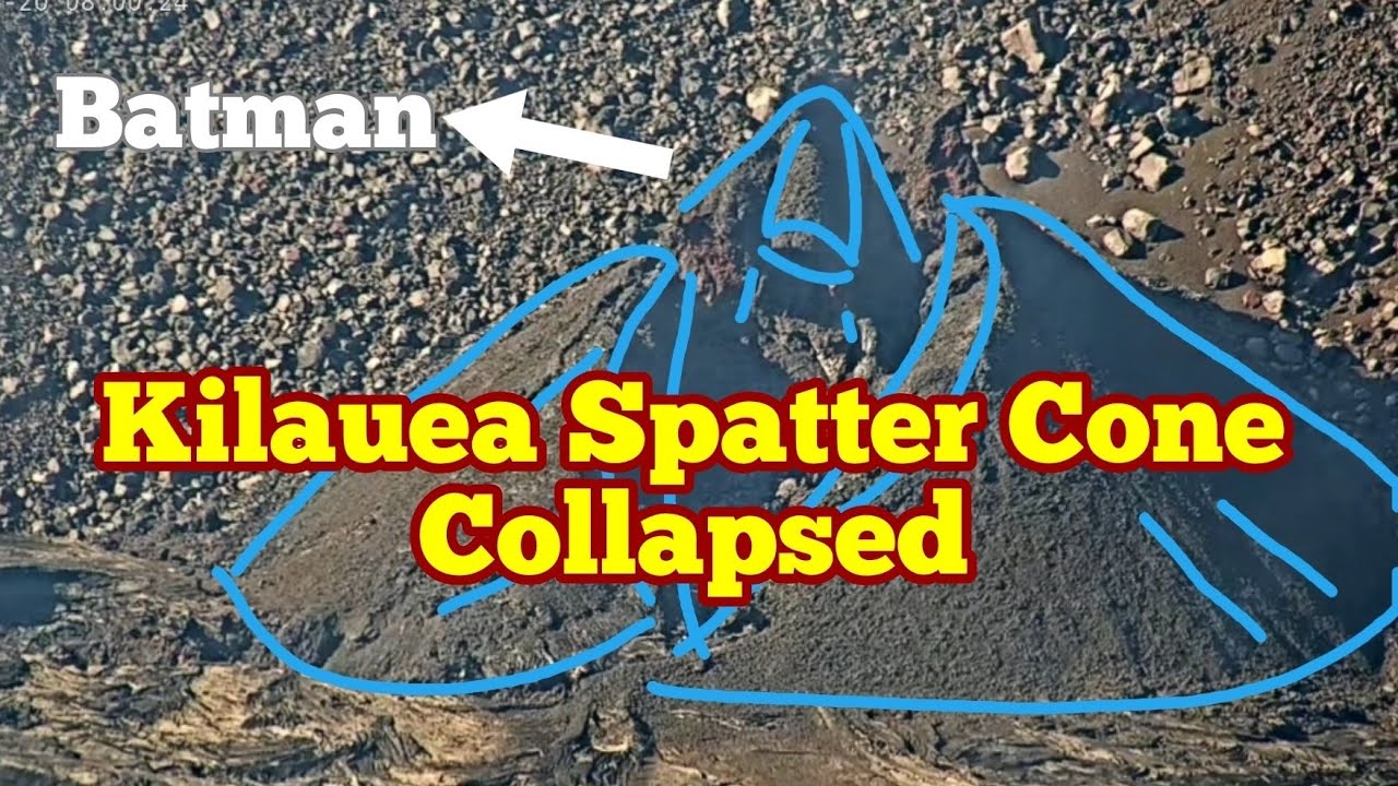 Kilauea Spatter Cone Collapsed, Halemaʻumaʻu Crater, Hawaii, Hot Spot ...