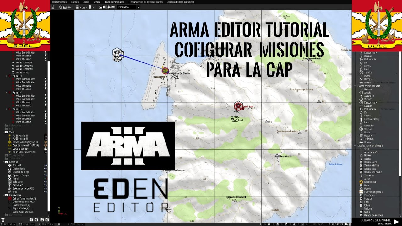 Arma 3 Eden Editor: Tutorial configurar misión para la CAP - YouTube