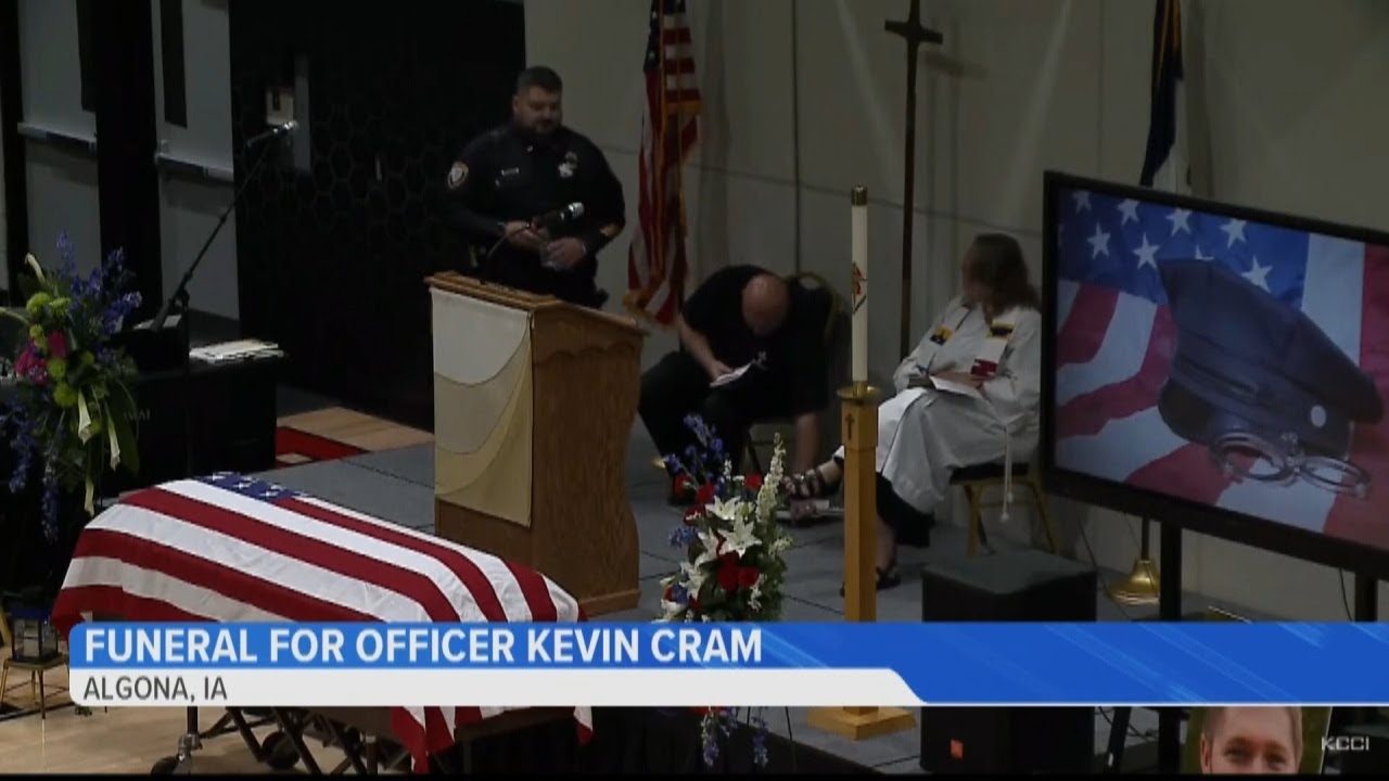 Funeral for fallen officer Kevin Cram - YouTube