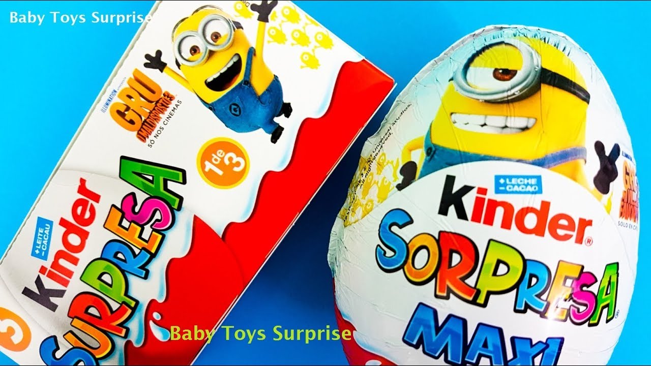 Super Surprise Eggs Minions Despicable Me Huge Kinder Surprise Minion ...