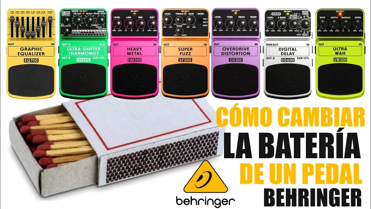 Tutorial Cambio de batería pedal Behringer. Abrir Pedal con fósforos ...