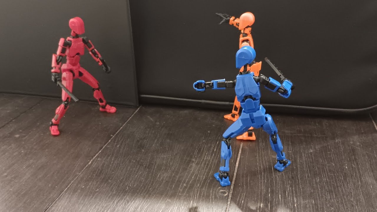 Red vs Orange and Blue stop motion. - YouTube