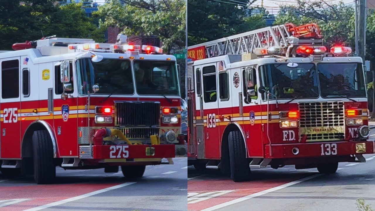 **DOULBE Q2B** FDNY Engine 275 & Ladder 133 Responding urgently from ...