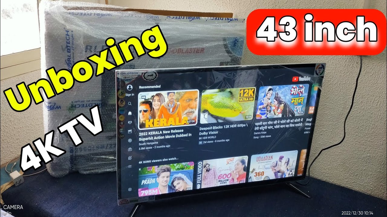 43 inch Android Smart Tv Unboxing🔥 World Tech 43 inch 4k Tv Unboxing ...